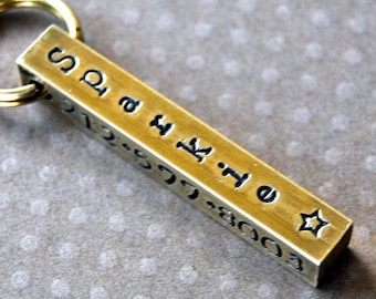 Dog Tag Perfect Aluminum Bar Id Tag 4 Sides to Customize Any | Etsy