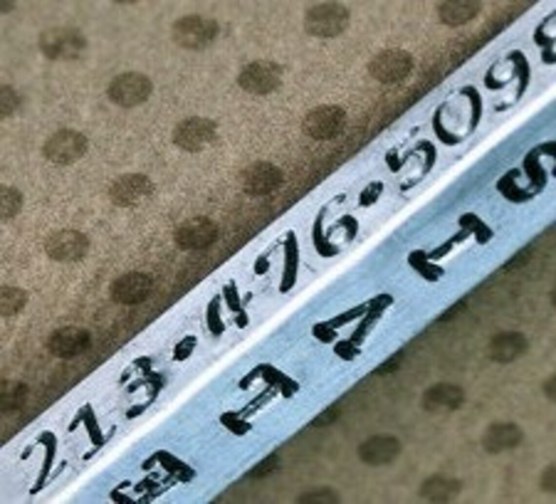 Dog Tag Perfect Aluminum Bar Id Tag 4 Sides to Customize Any - Etsy