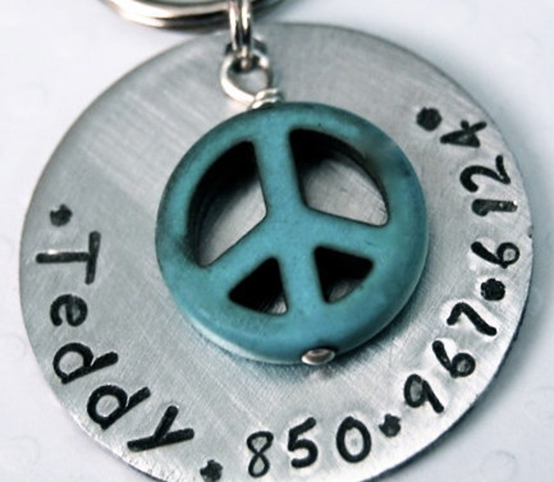 Super Sturdy Pet Tag With a PERFECT Turquoise Dangly Personalized ...