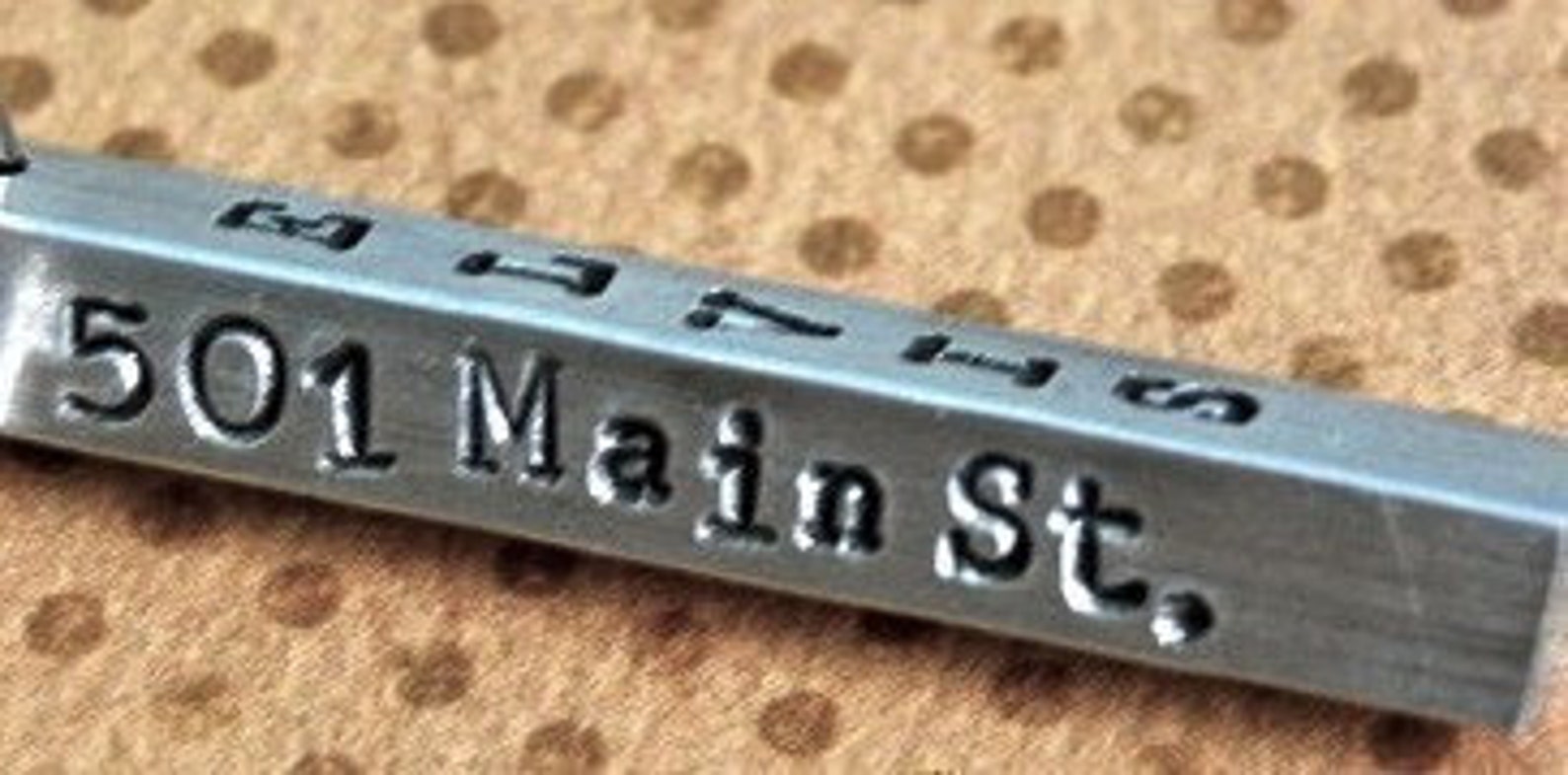 Perfect Aluminum Bar Id tag 4 sides to customize any way you | Etsy