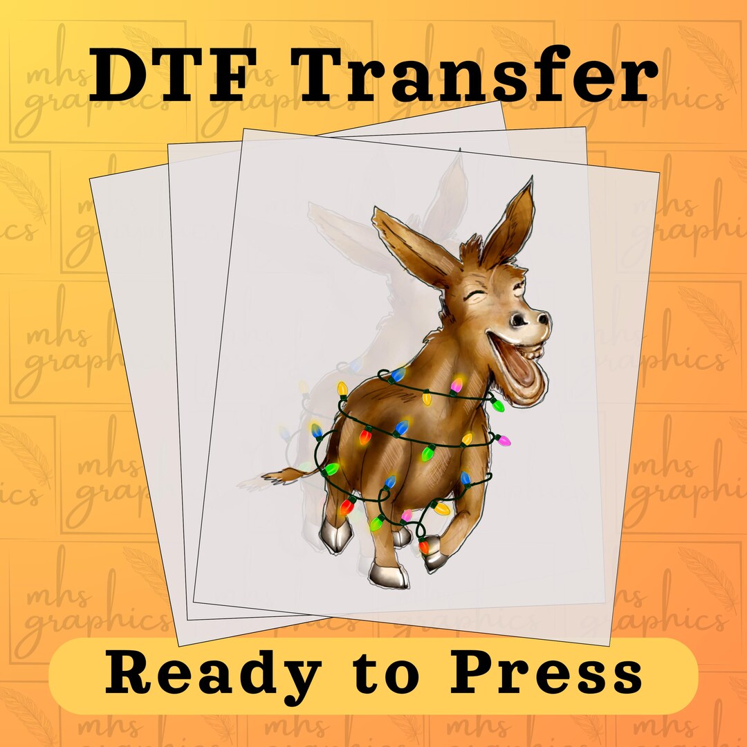 Donkey DTF Transfer, Christmas Ready to Press, Christmas Heat Transfer ...