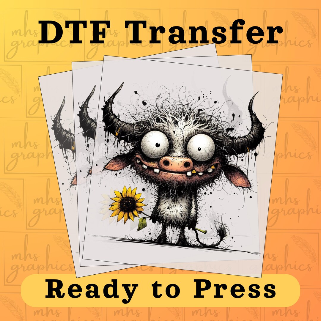 Confused Bull DTF Transfer, Ready to Press, Sarcastic Shirts, Funny DTF ...