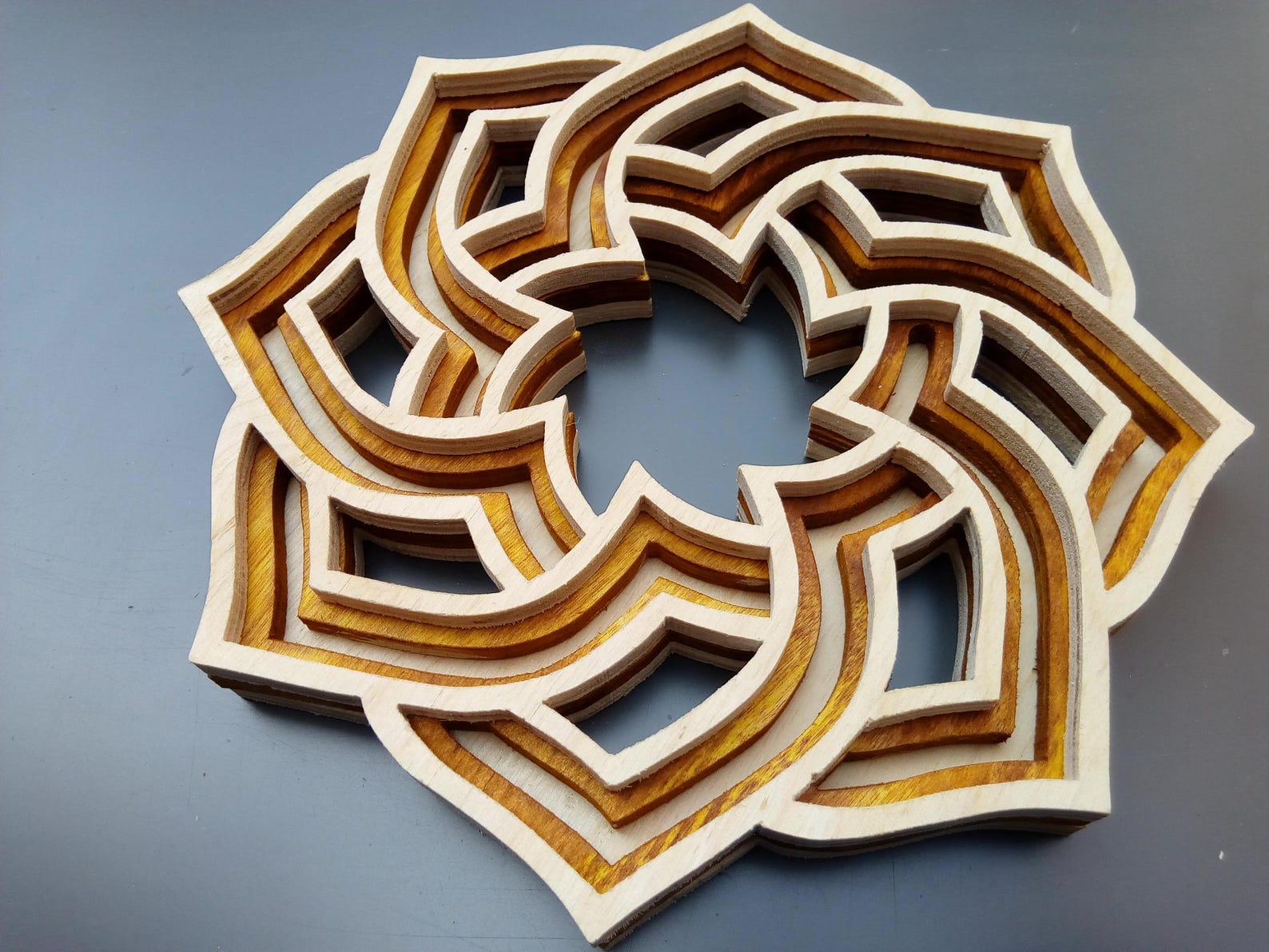 Layered Star Trivet , Glowforge Svg File , Wall Art Decor, Geometric ...
