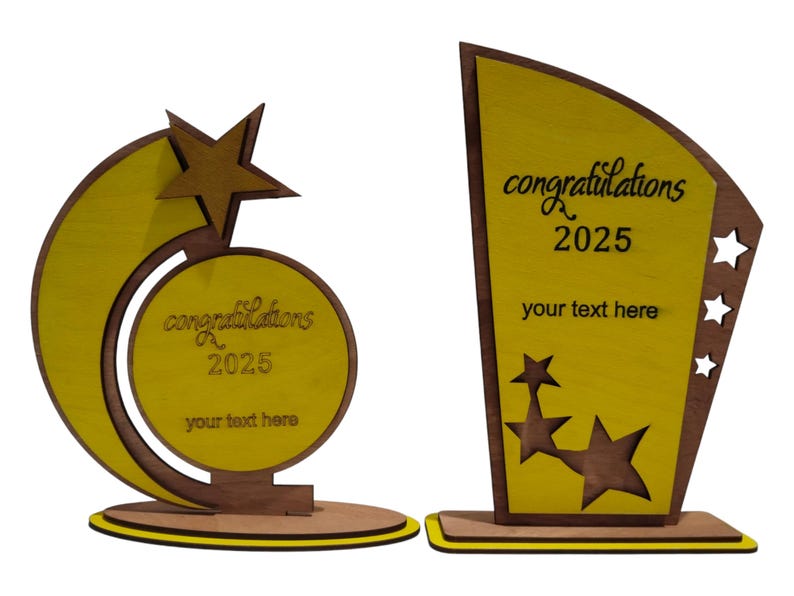 Award Trophy SVG for Laser Cutting 2 Awrds, Glowforge Award File ...