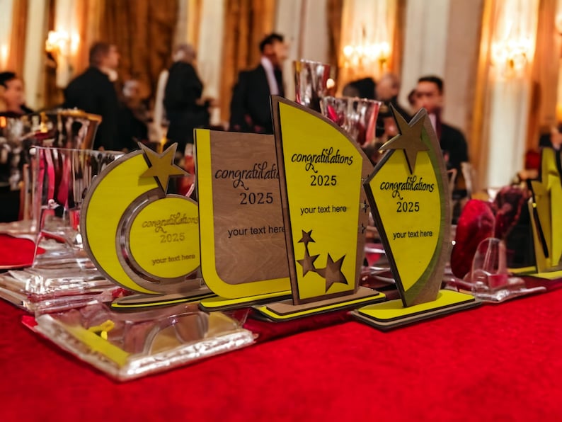 4 Different Designs Awards Trophy Laser Cut Bundle, Glowforge Laser Cut ...