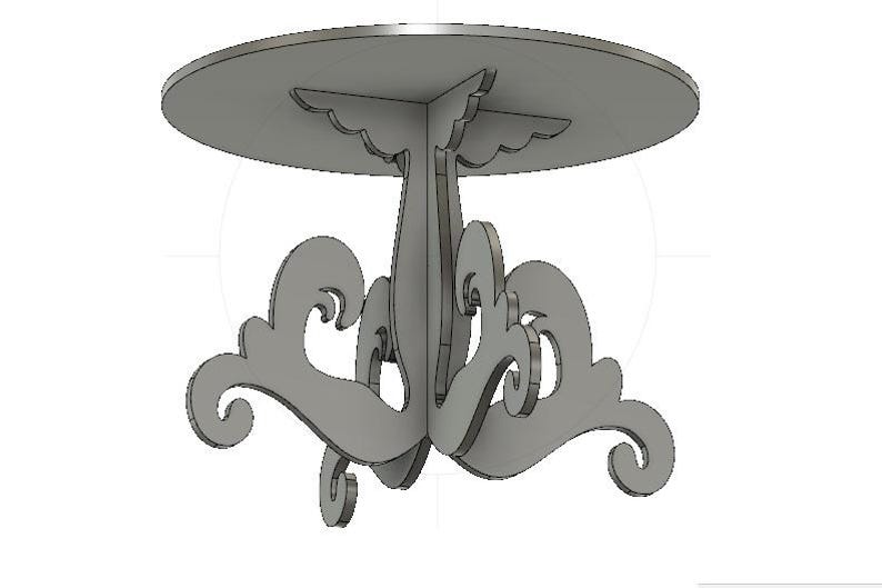 Laser Cut Cake Stand SVG Files: Decorative Wood Vector (digital ...