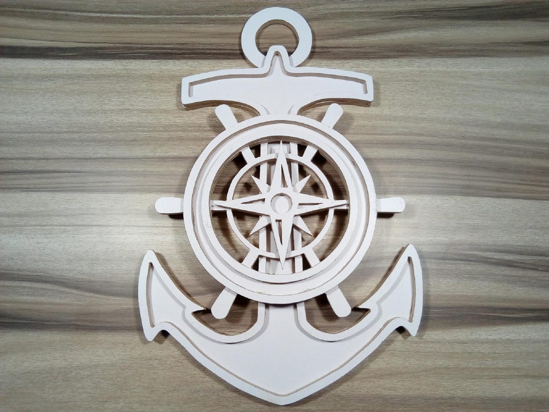 Sailor Wheel SVG: Nautical Decor Laser Cut Pattern (digital Download ...