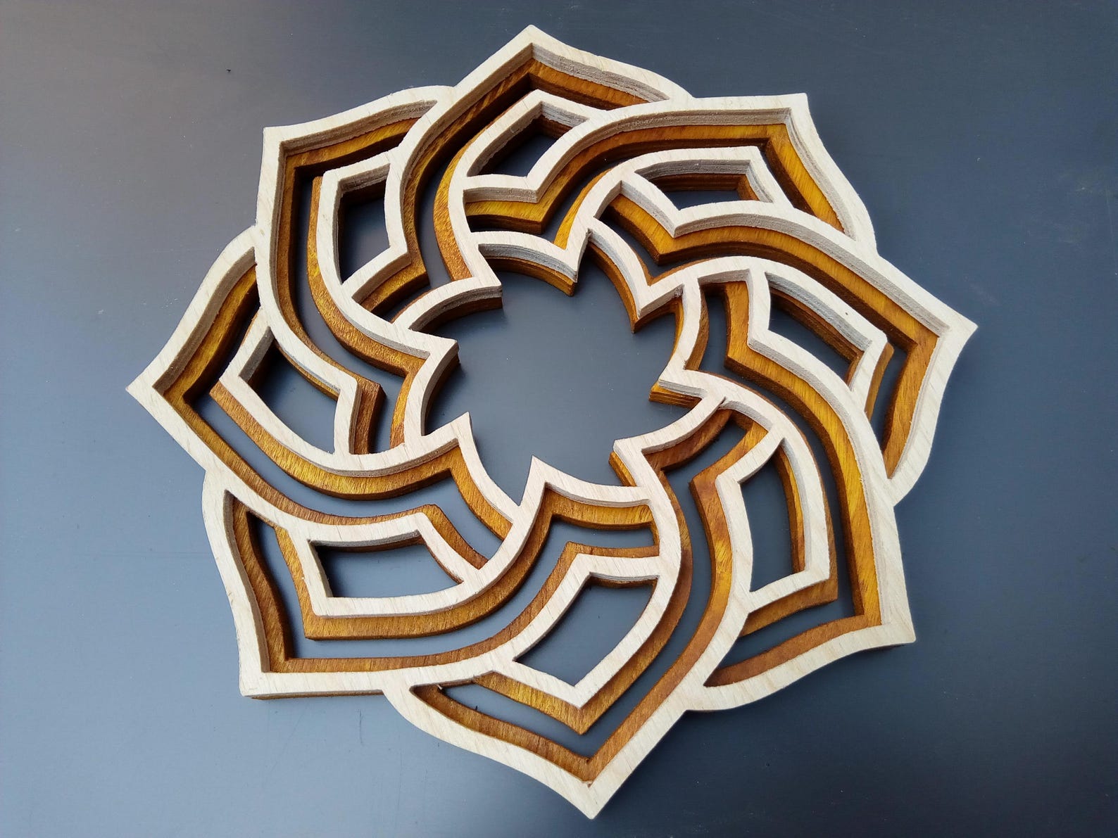 Layered Star Trivet , Glowforge Svg File , Wall Art Decor, Geometric ...