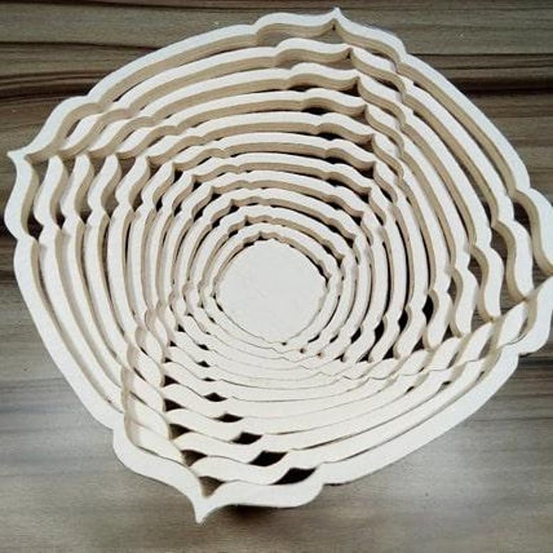 Bowl Laser Cut Vector File DXF, Basket Vector, Dish for Fruit Vector ...