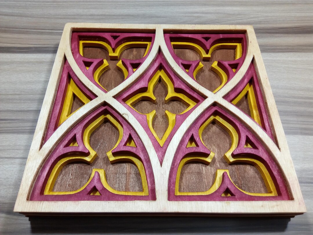 Gothic Layered Scroll Saw Pattern, Layered Mandala Laser Cut File ...