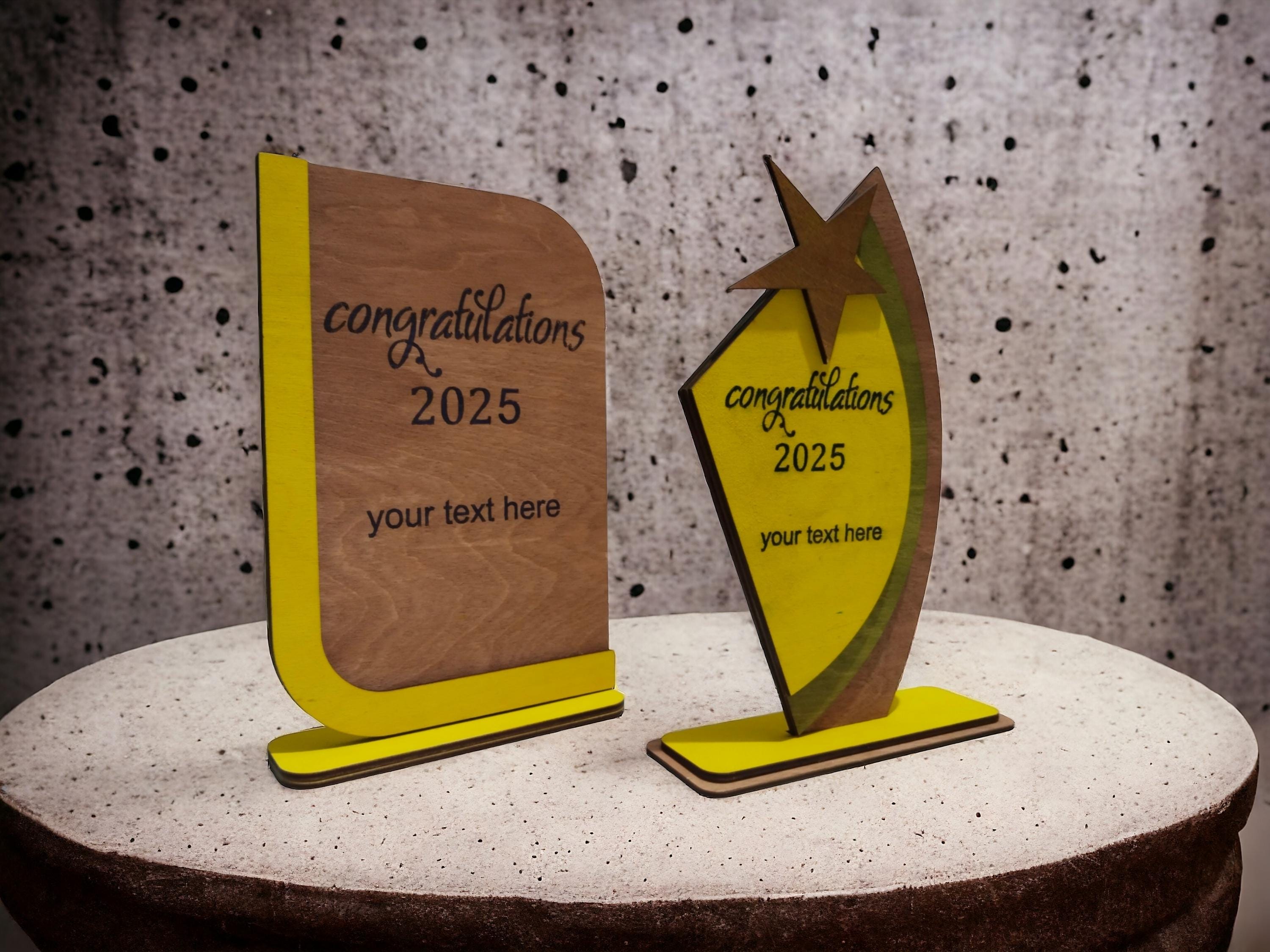 2 Different Designs Award Trophy Laser Cut Files Pack Award Trophy SVG ...