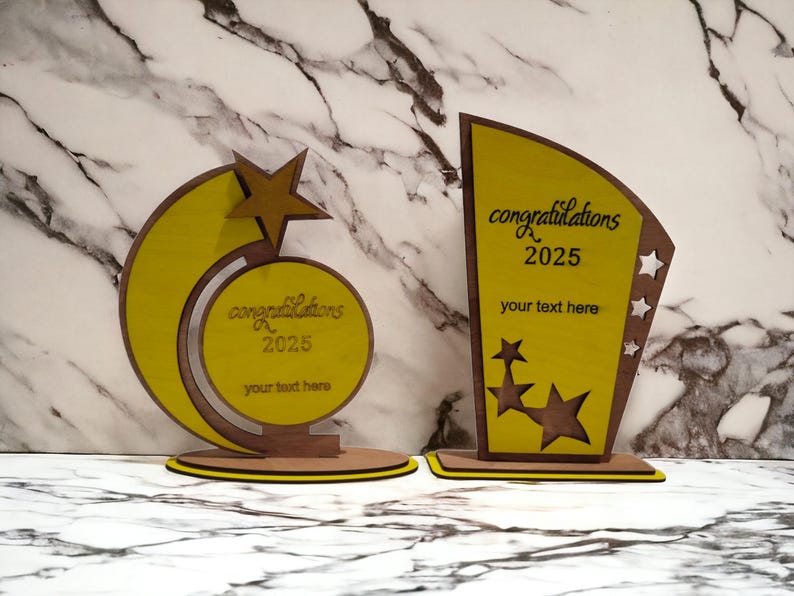 Award Trophy SVG for Laser Cutting 2 Awrds, Glowforge Award File ...