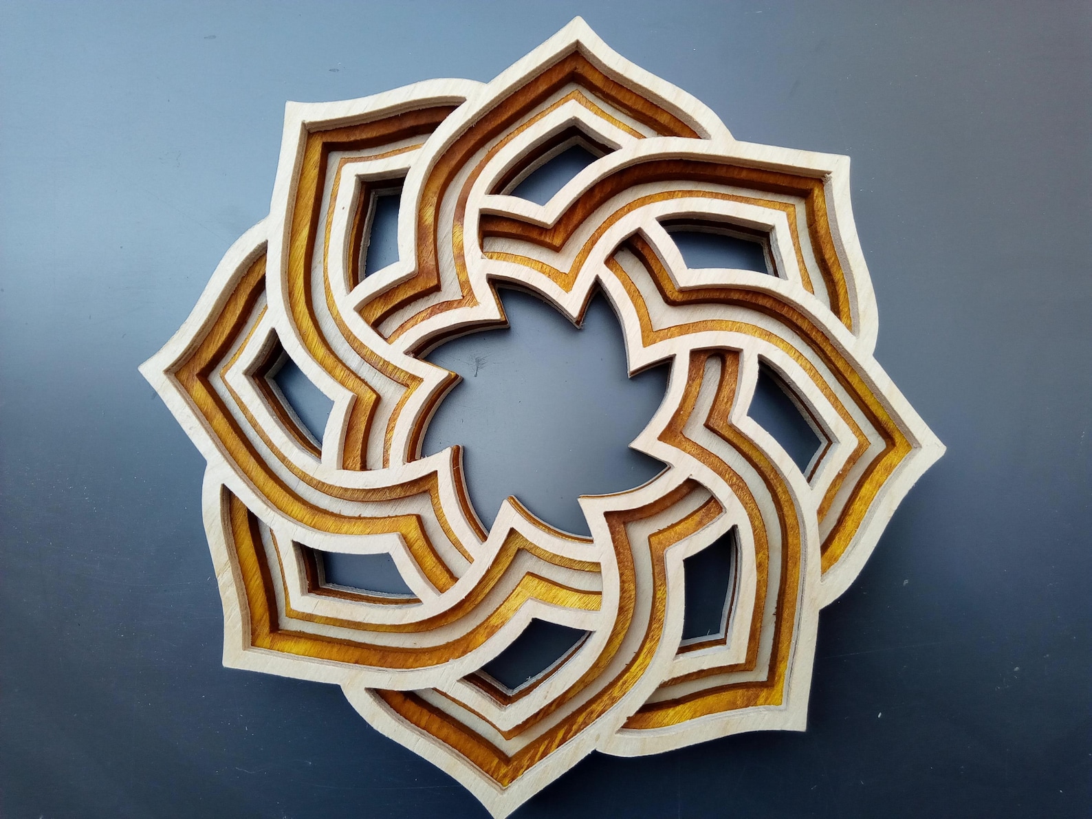 Layered Star Trivet , Glowforge Svg File , Wall Art Decor, Geometric ...
