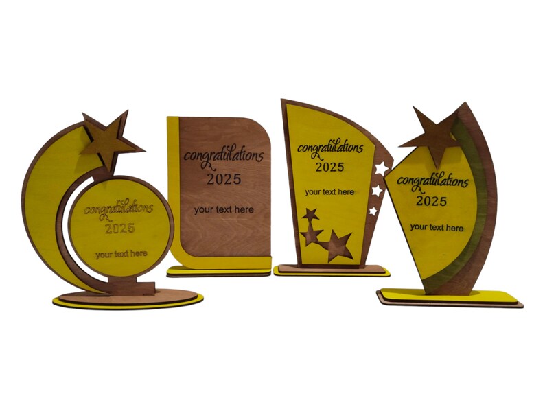Laser Cut Award Trophy Designs: Wood & Plexiglass SVG Bundle (digital ...