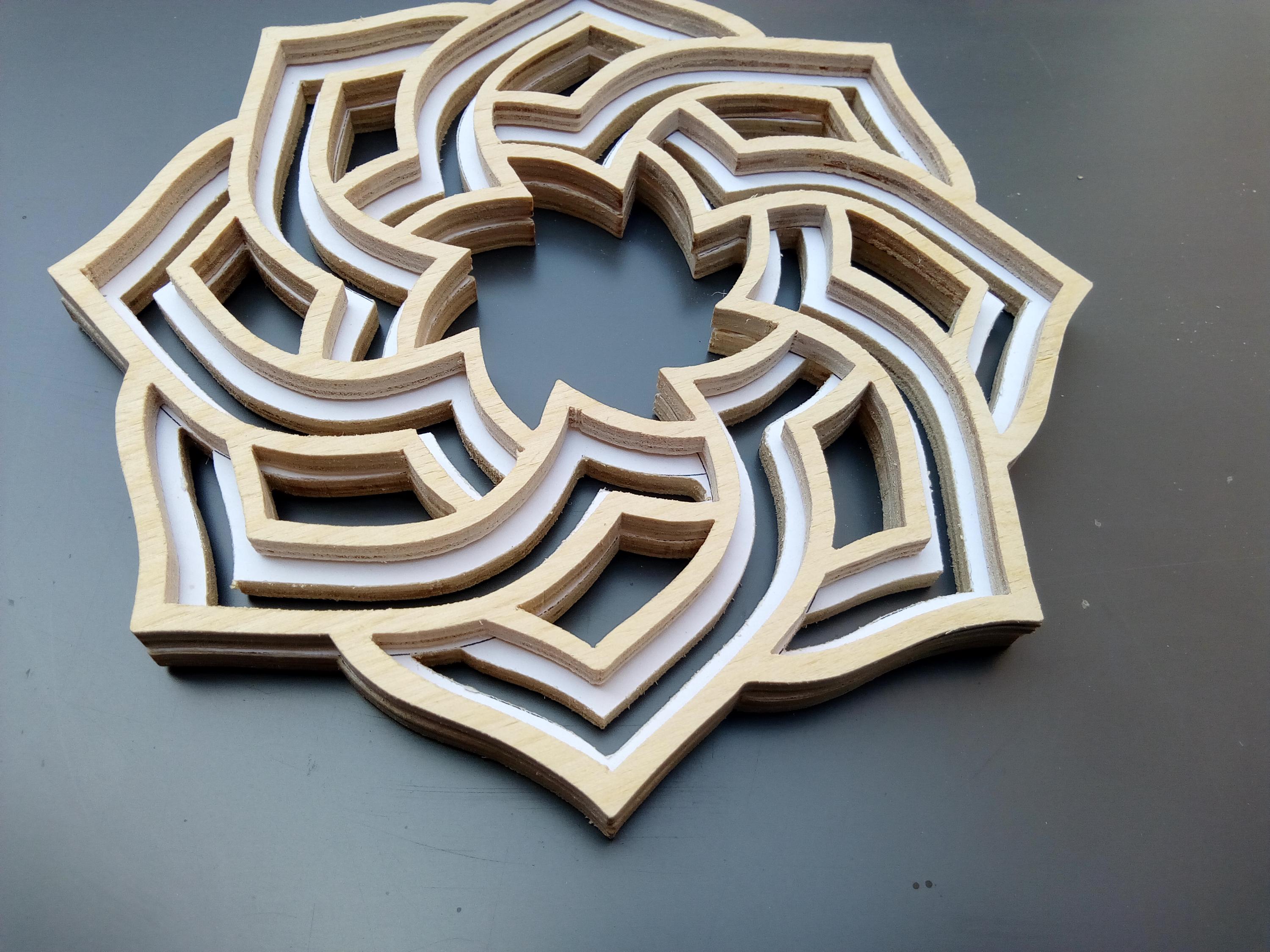 Layered Star Trivet , Glowforge Svg File , Wall Art Decor, Geometric ...