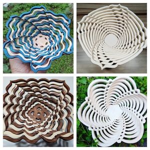 11 Bowl Patterns for Bowl Laser Cutting and Bowl Scroll Saw Cutting ...