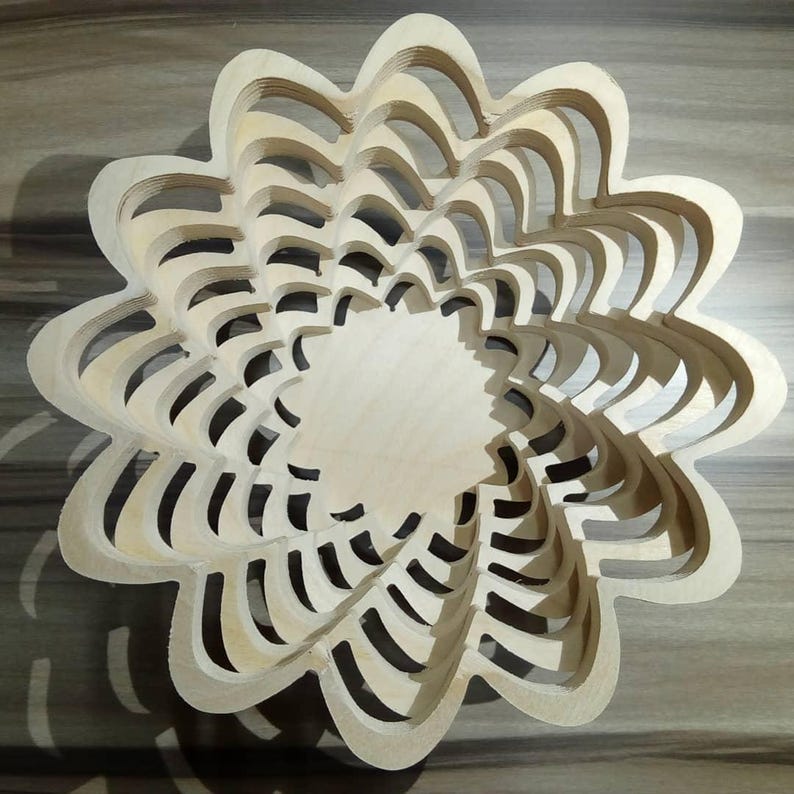 Laser Cut Bowl Vector File, Scroll Saw Pattern (svg, Dxf, Pdf, Jpeg) - Etsy