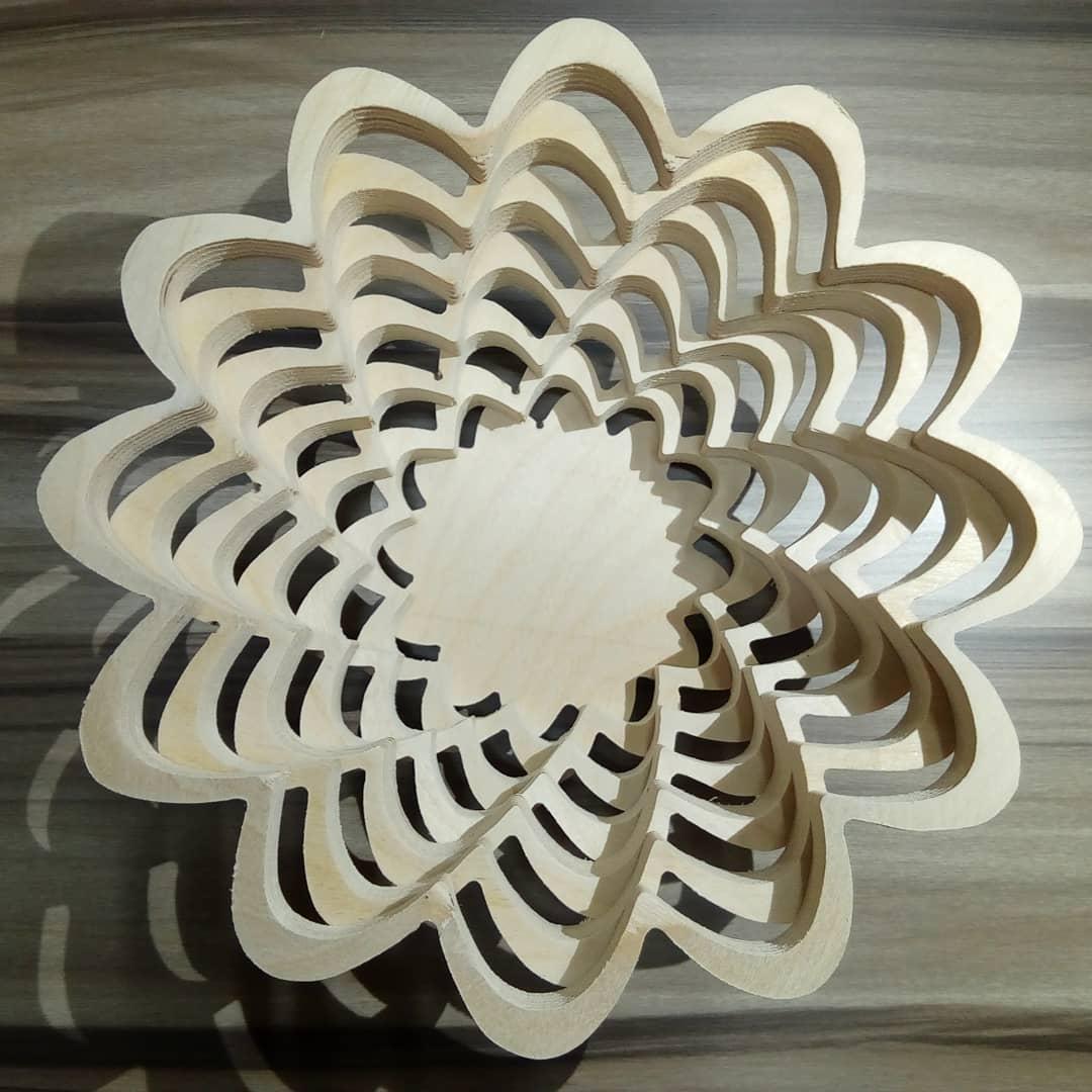 Bowl Laser Cut Vector File DXF, Basket Vector, Dish for Fruit Vector ...