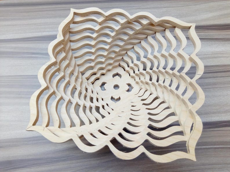 Bowl Laser Cut Vector File DXF, Basket Vector, Dish for Fruit Vector ...