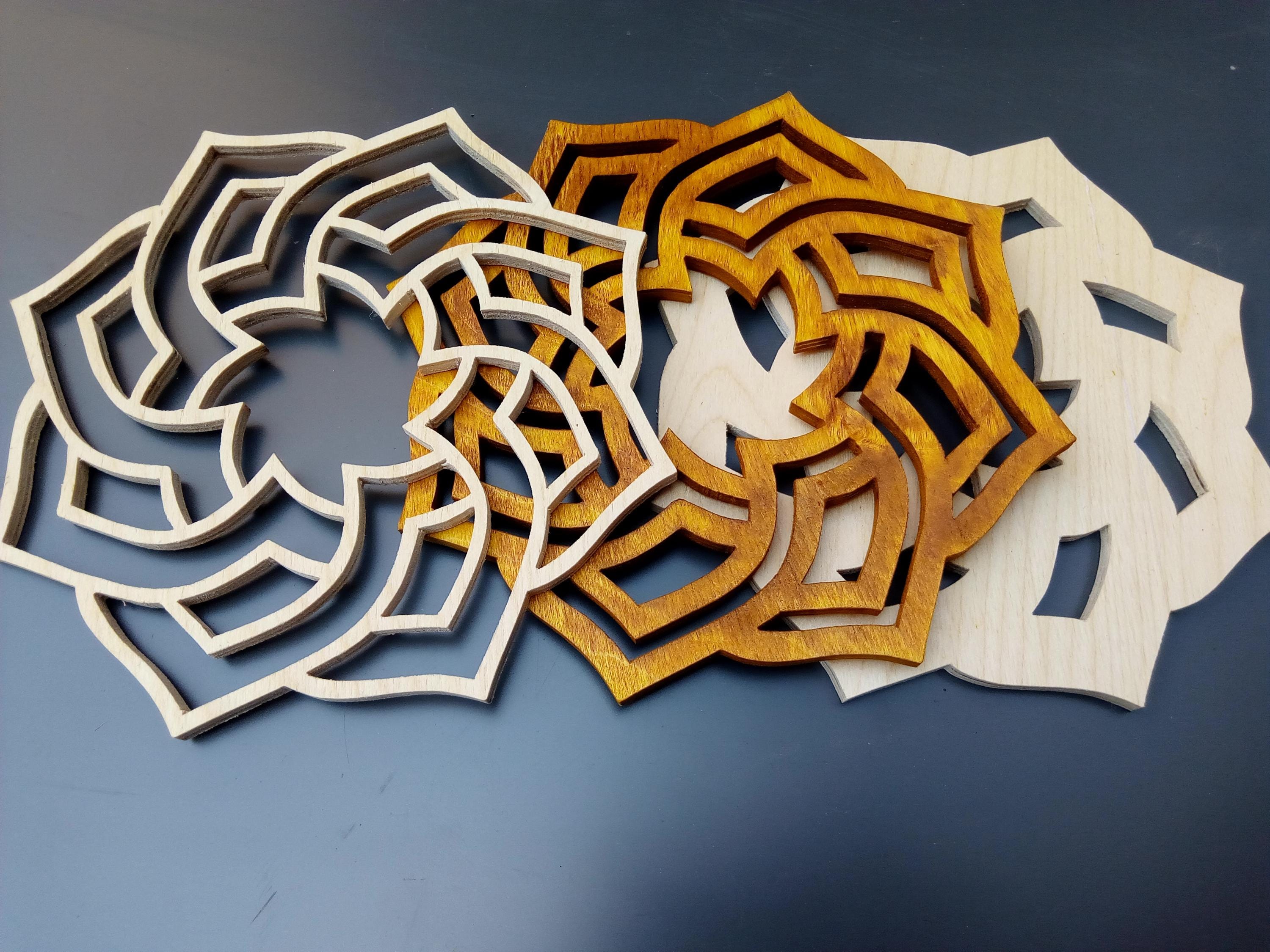 Layered Star Trivet , Glowforge Svg File , Wall Art Decor, Geometric ...