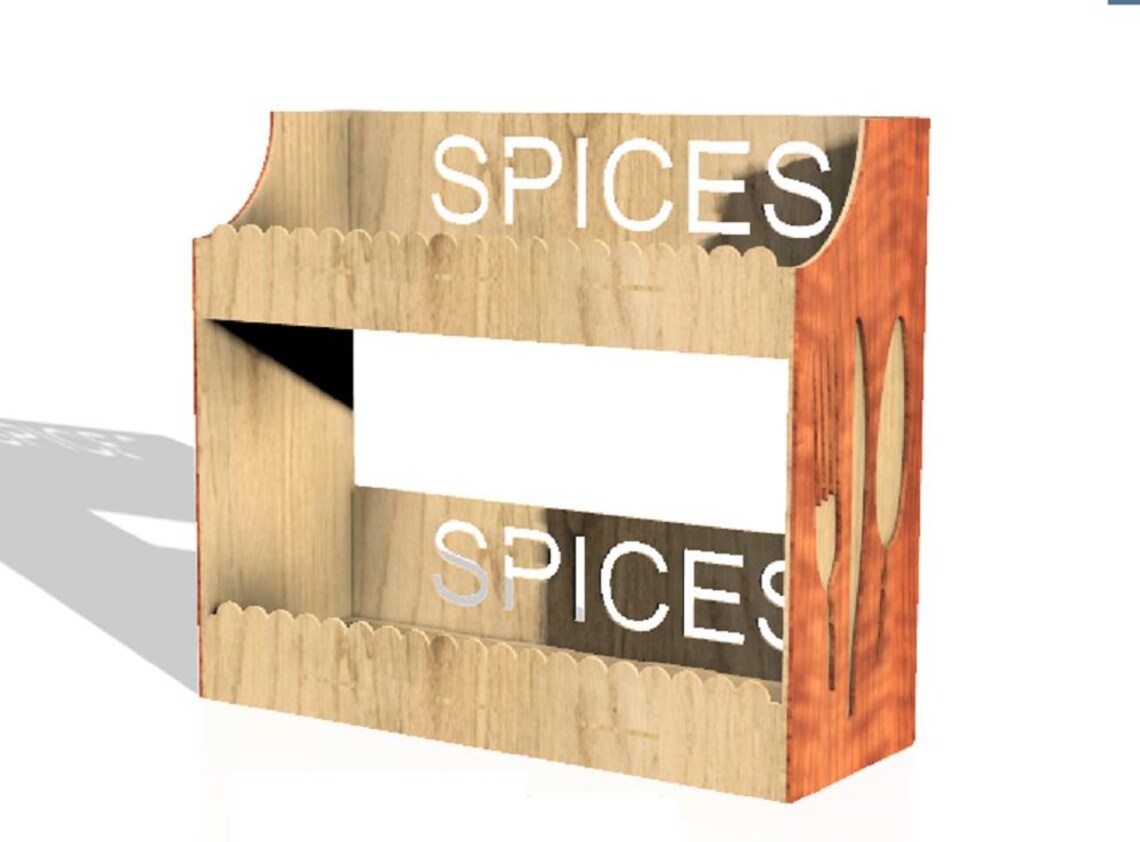 Spices Rack SVG File(3 , 4)mm Material- Laser Cutting Template for Wood ...
