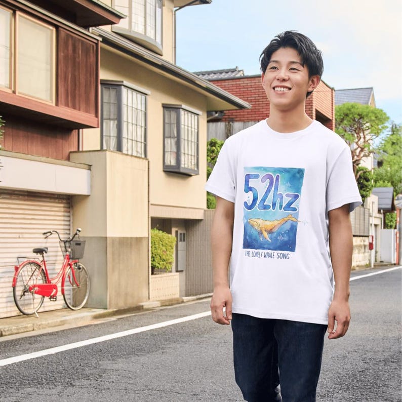 52hz Whale PNG: Lonely Whale Song, Watercolor Illustration (digital Download) - Etsy