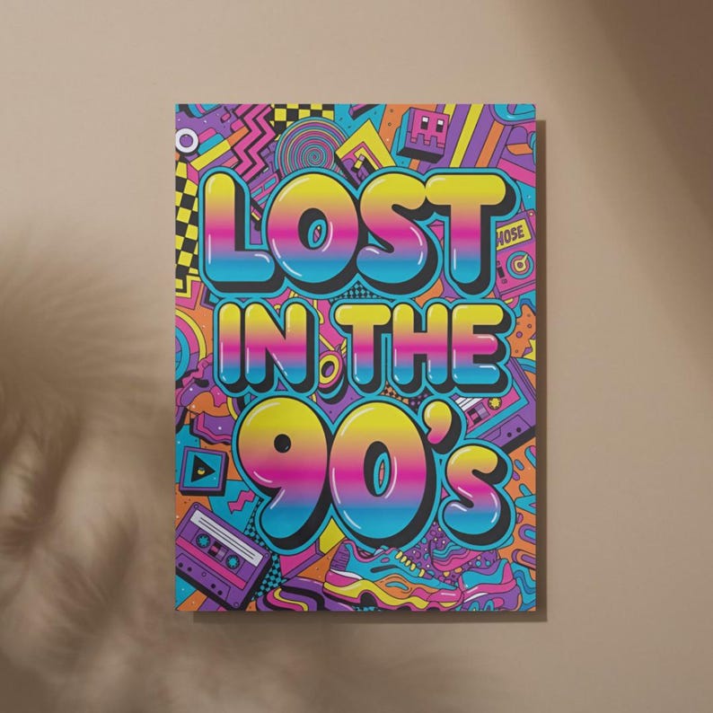 90s Notebook | Retro Colorful Journal (digital Download) - Etsy