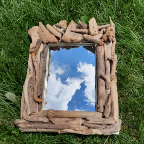 Driftwood Mirror - Etsy