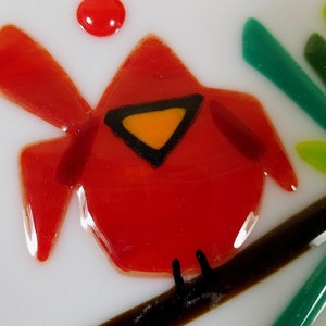 Christmas Cardinal Platter, Square Serving Platter, Candy Dish ...