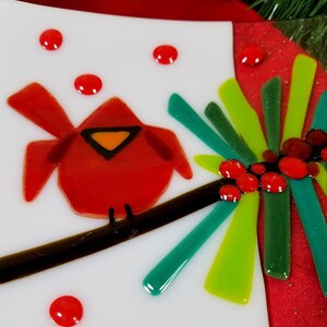 Christmas Cardinal Platter, Square Serving Platter, Candy Dish ...