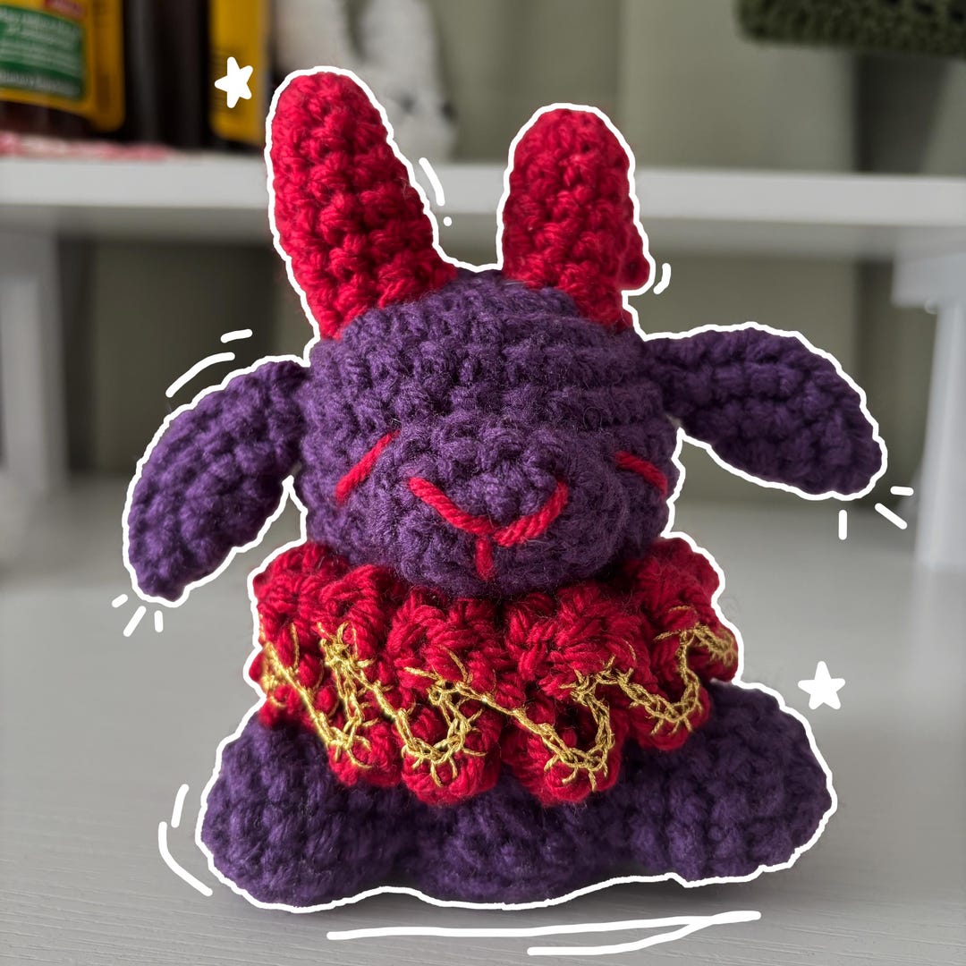 Handmade Purple and Red Baphomet Devil Goat Plushie – Whimsical ...