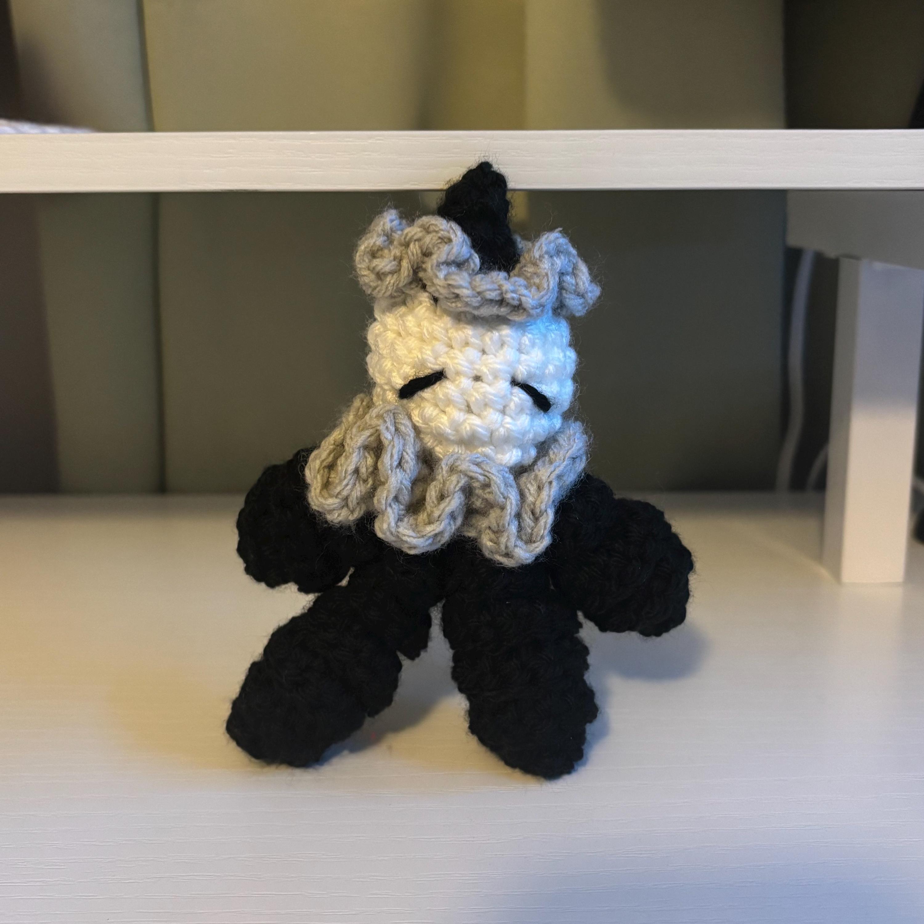 Handmade Crochet Jester Plushie – Whimsical Amigurumi Spiral Clown Doll ...
