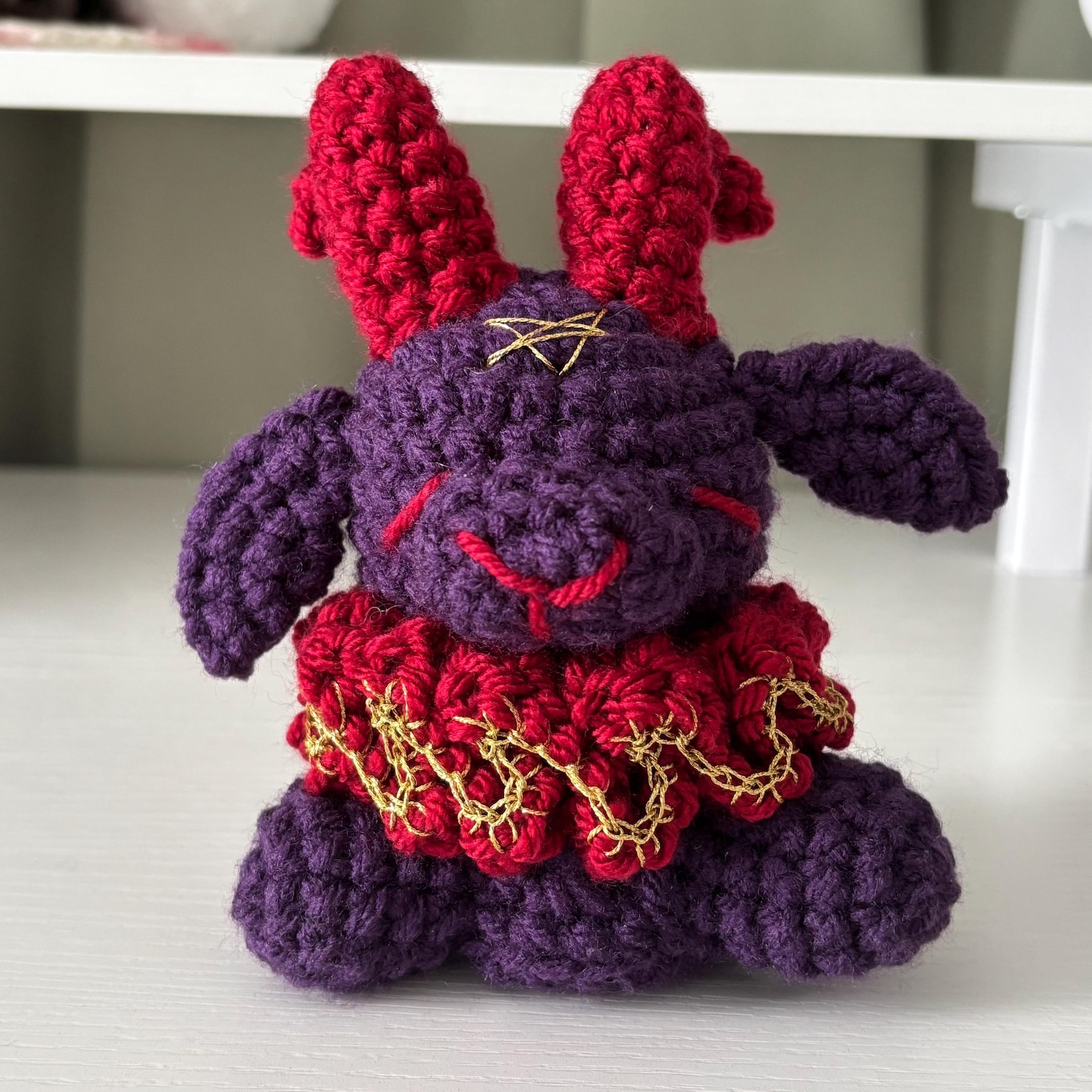 2-in-1 Crochet Pattern – Baphomet Devil Goat Plushie – PDF Amigurumi ...