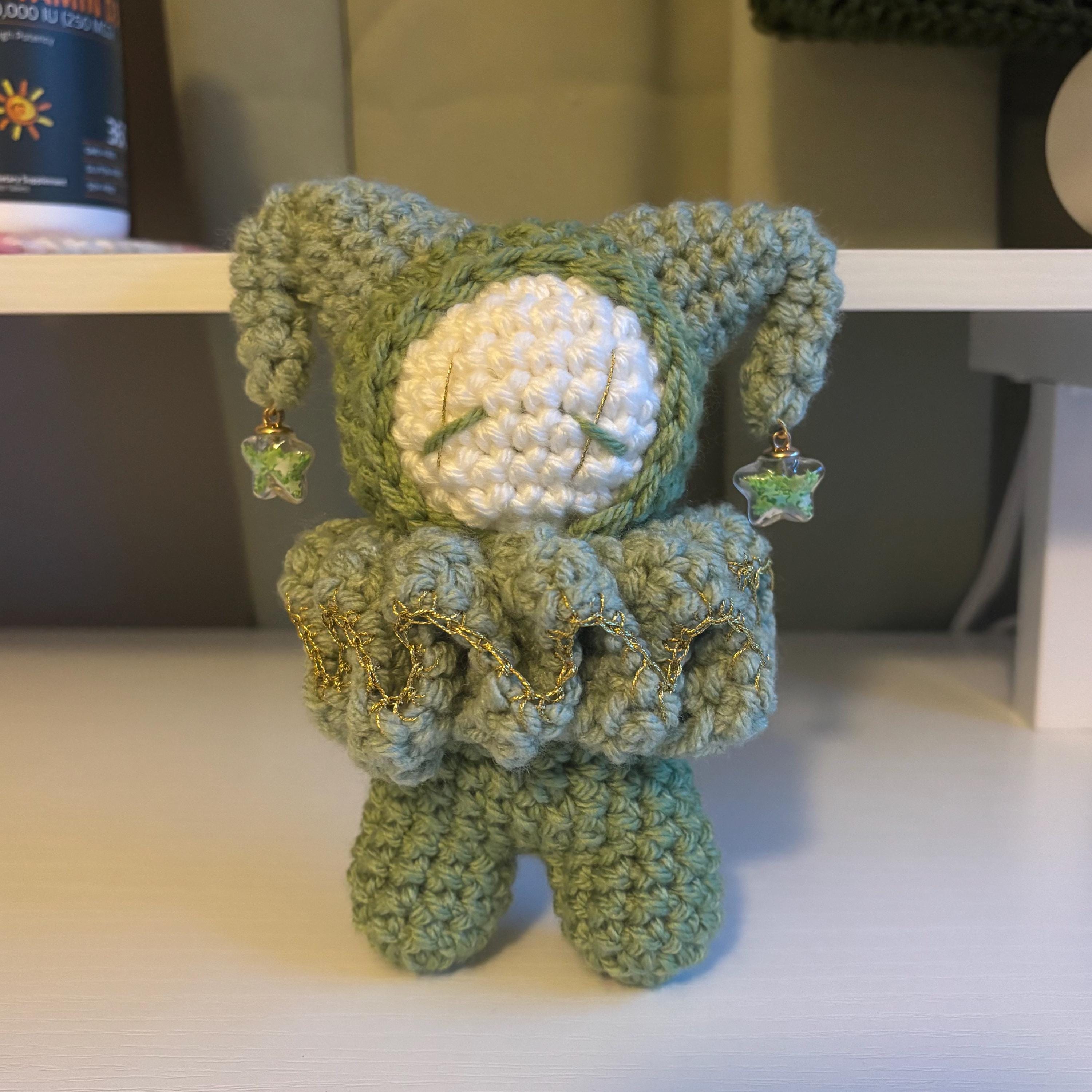 Handmade Crochet Jester Plushie – Whimsical Amigurumi Clown Doll in ...