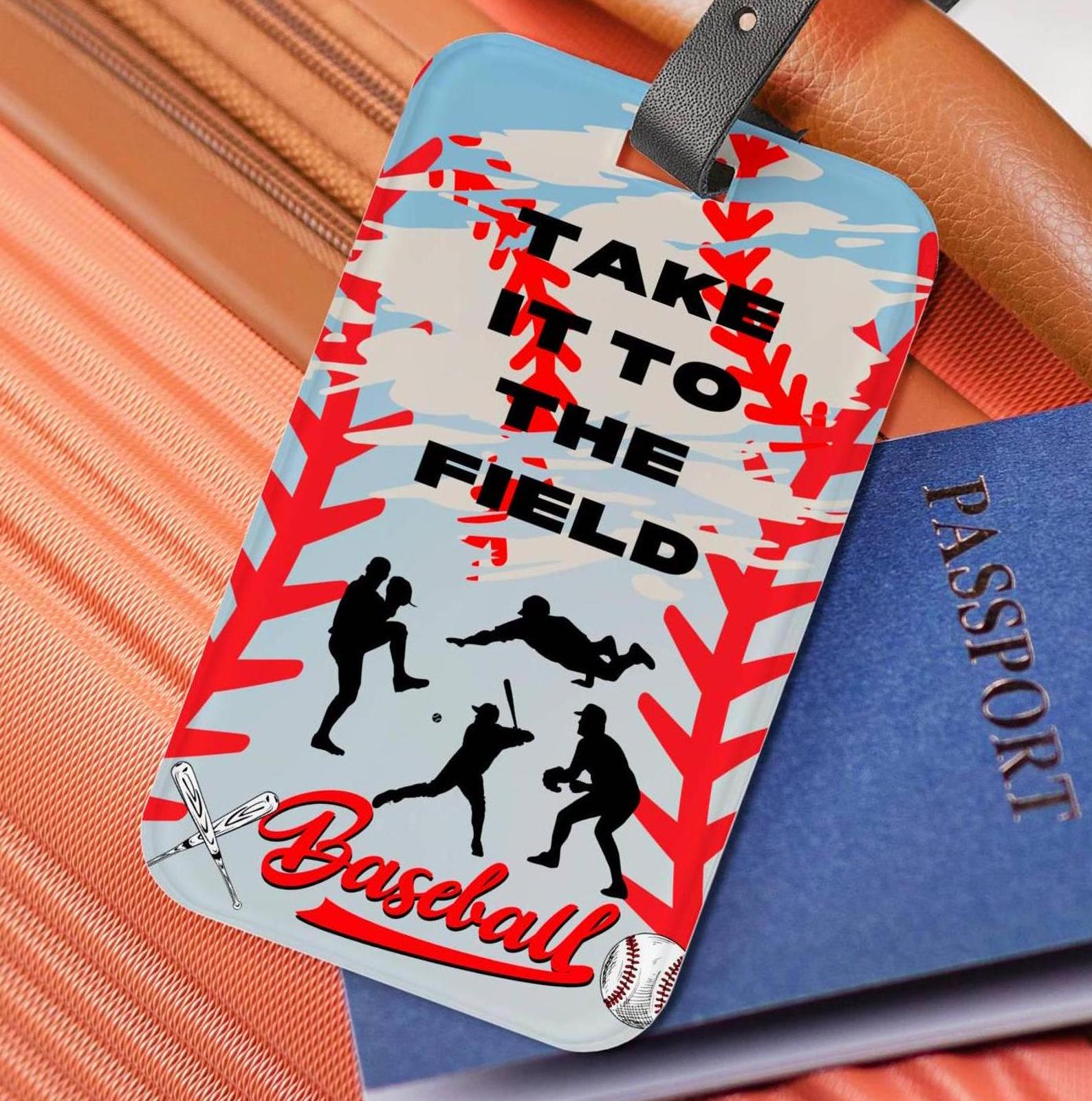Baseball Bag Tag Team Luggage Take It to the Field Sports Identifier ...