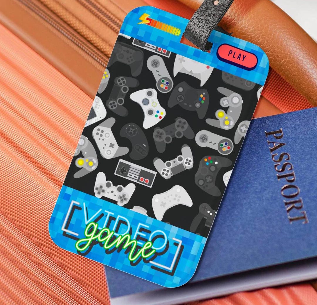Gamer Bag Luggage Tag Video Game Controller Travel Fun Gift Youthful ...