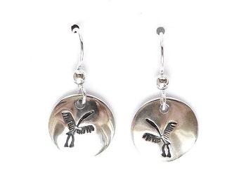 Sterling puma petroglyph earrings cat rock art jewelry | Etsy