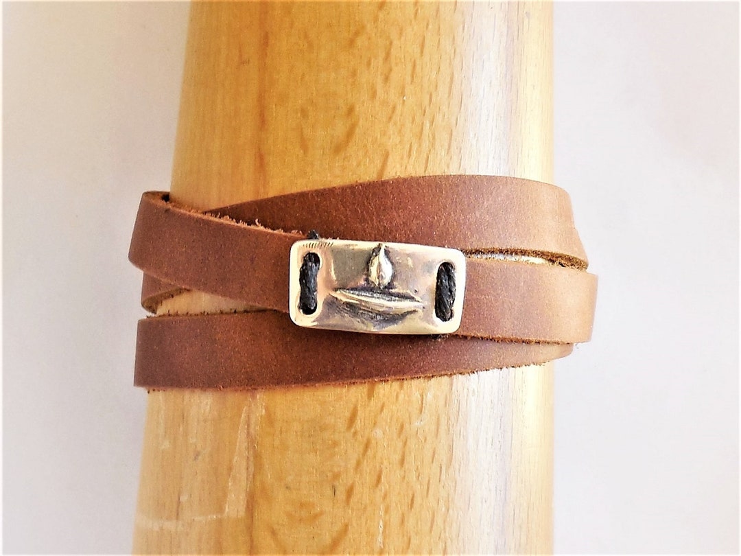Wrap Unitarian Bracelet, Leather and Sterling UU Jewelry, Universalist ...