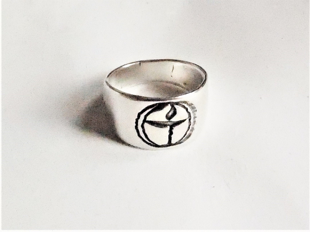 Sterling Chalice Ring, Wide UU Ring, Unitarian Accessory, Flaming ...