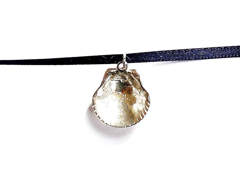 Sterling Shell Necklace Beach Jewelry Dramatic Nautical - Etsy