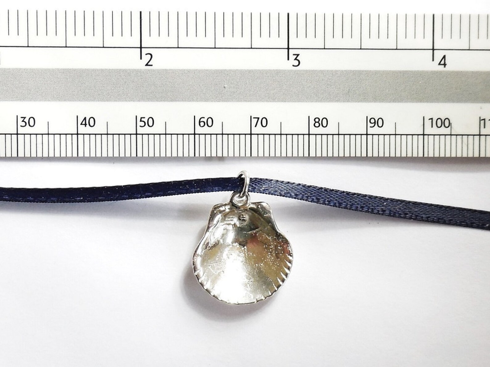 Sterling Shell Necklace Beach Jewelry Dramatic Nautical - Etsy