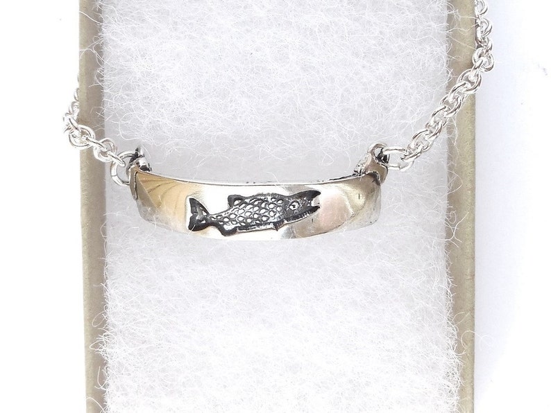 Sterling Salmon Choker Alaska Necklace Fish Jewelry White - Etsy