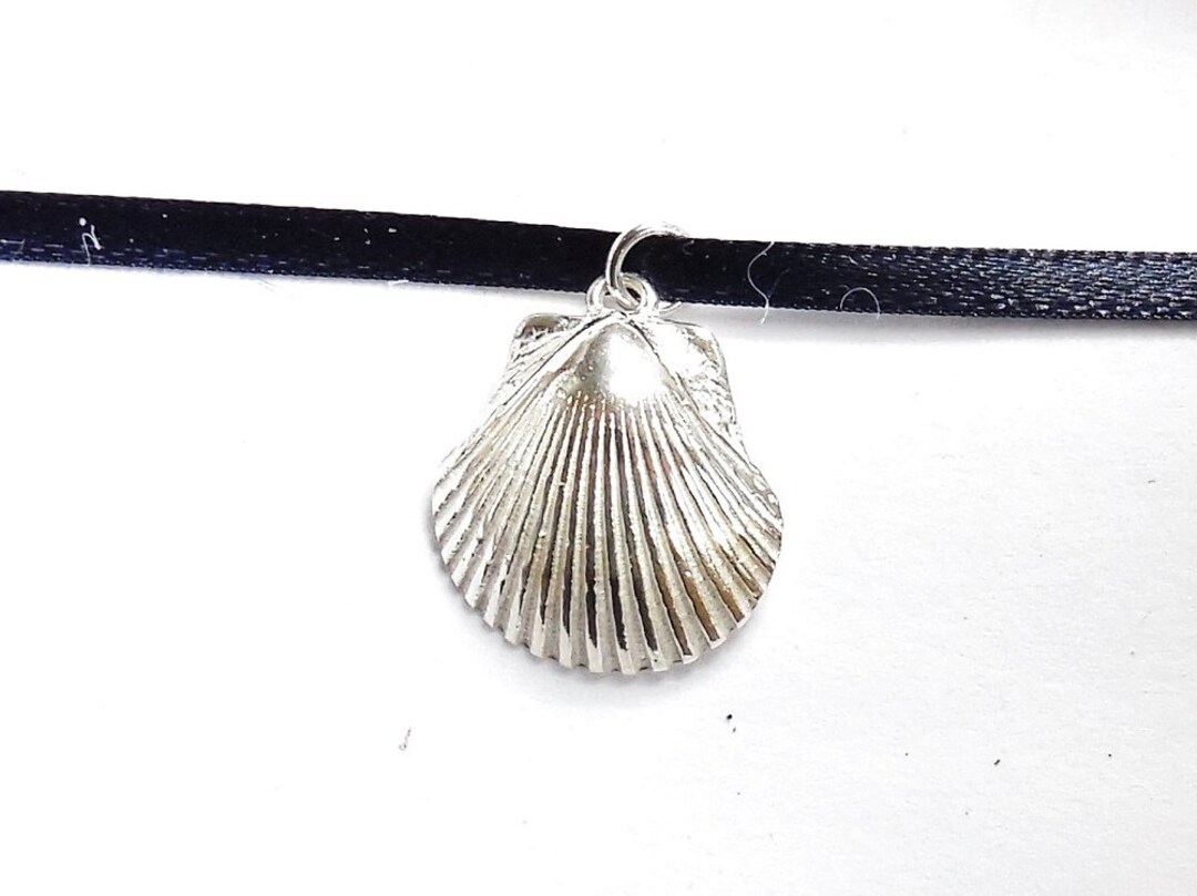 Sterling Shell Necklace, Beach Jewelry, Dramatic Nautical Accessory ...