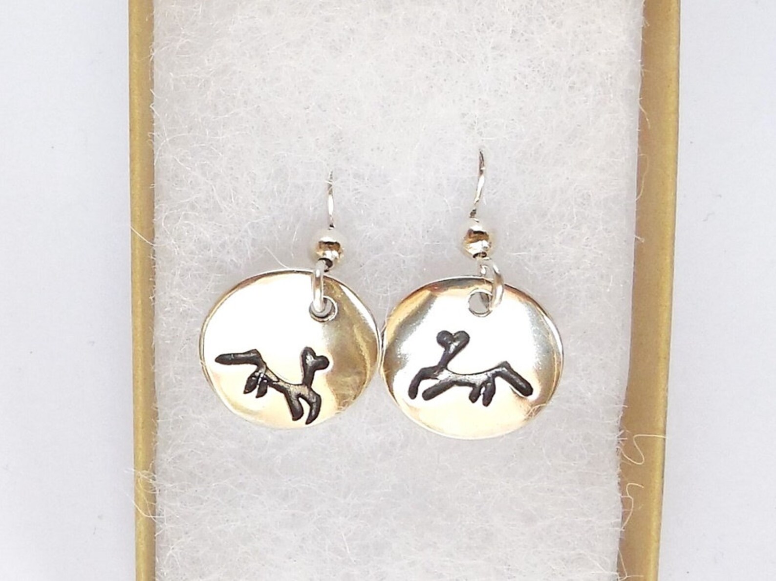 Sterling Puma Petroglyph Earrings Cat Rock Art Jewelry | Etsy