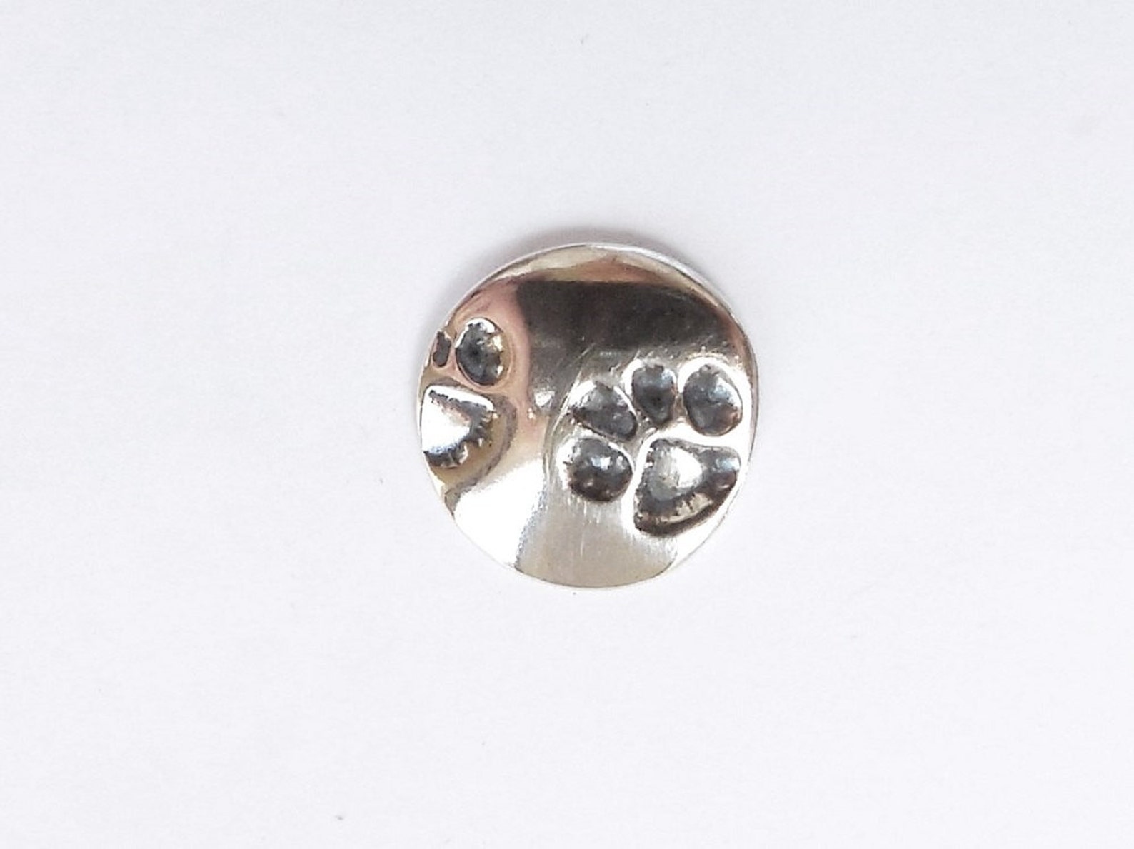 Sterling Paw Print Tie Tack Pet Paw Lapel Pin Under 15 | Etsy