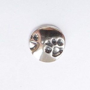 Sterling Paw Print Tie Tack, Pet Paw Lapel Pin - Etsy