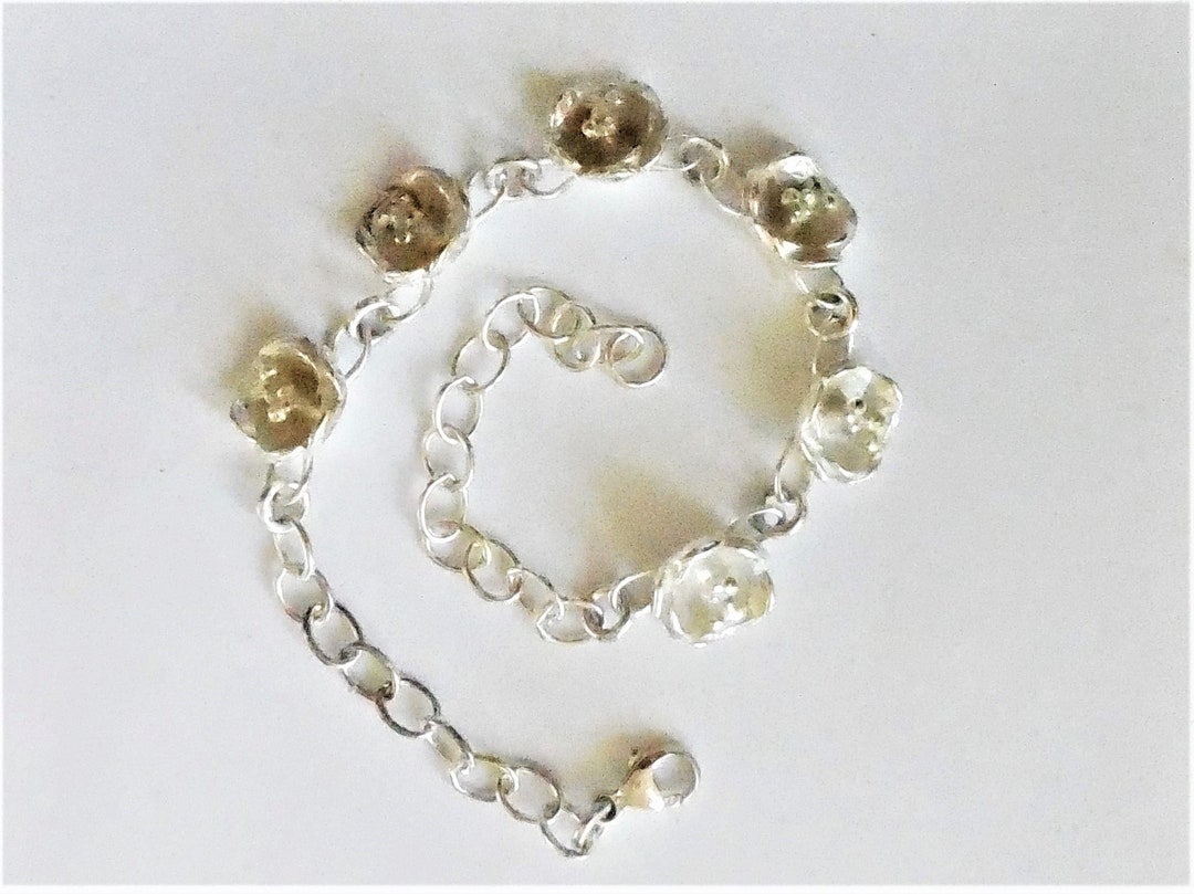 Sterling Buttercup Blossom Bracelet, Botanical Replica, Springtime ...