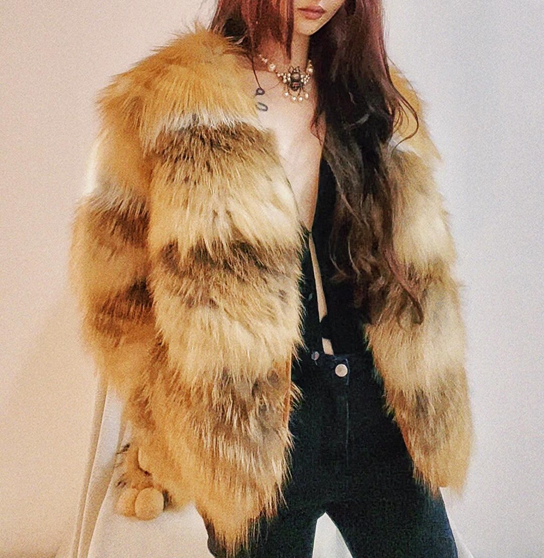 Finnish Fox Fur Coat Red Fox Fur Jacket - Etsy