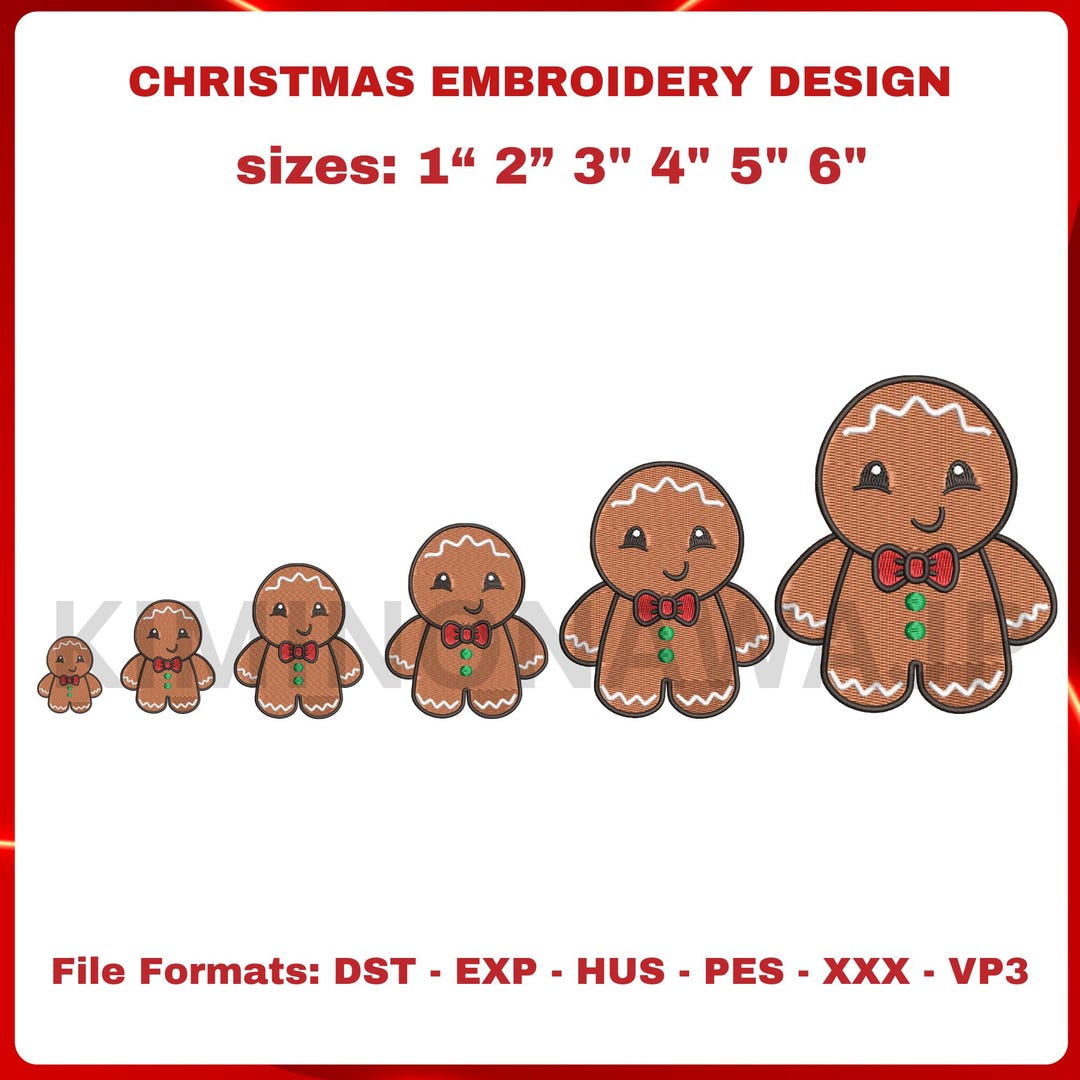 Gingerbread Man Machine Embroidery Designs, Christmas Gingerbread Man ...