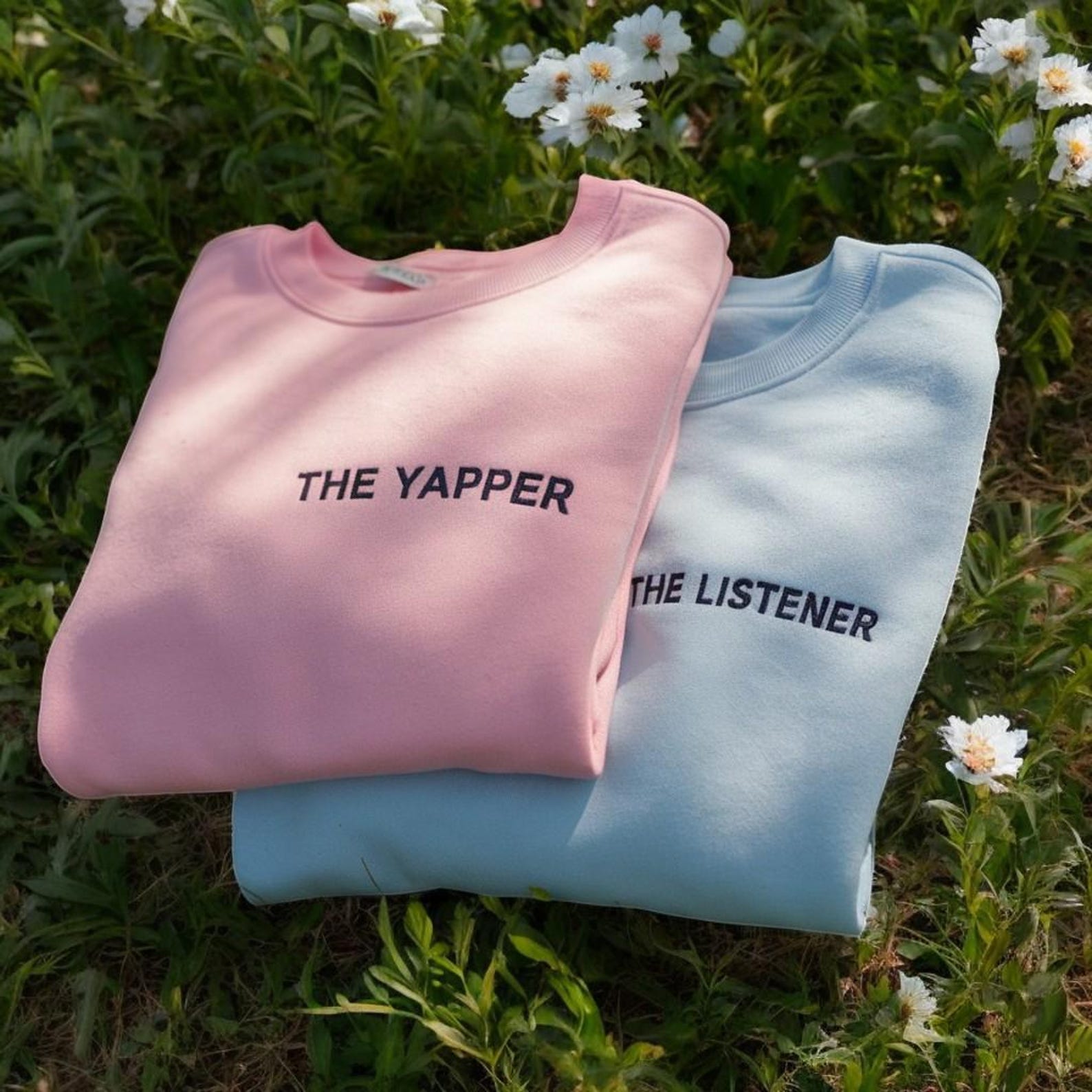 The Yapper Embroidered Sweatshirt, the Listener Embroidered Sweatshirt ...